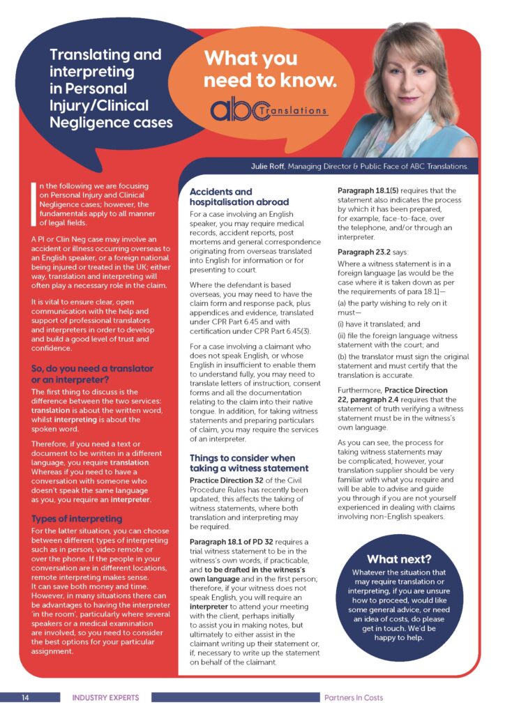 What you need to know – Translating and Interpreting for PI/Clinical ...